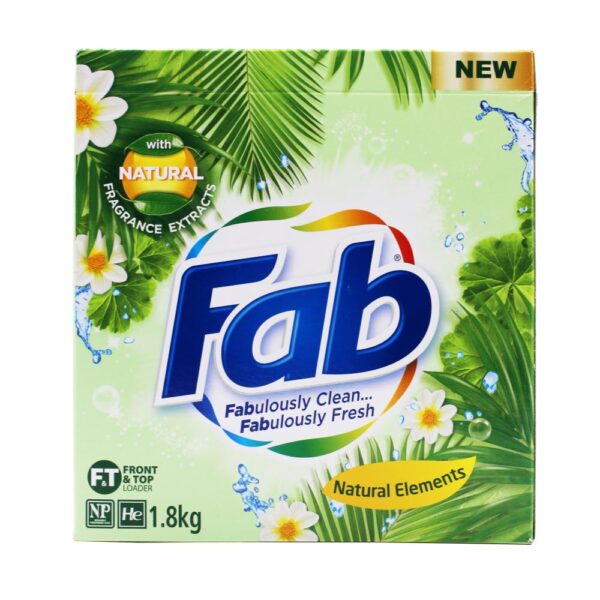 Fab 1.8kg Laundry Powder Natural Elements Front + Top Loader ...